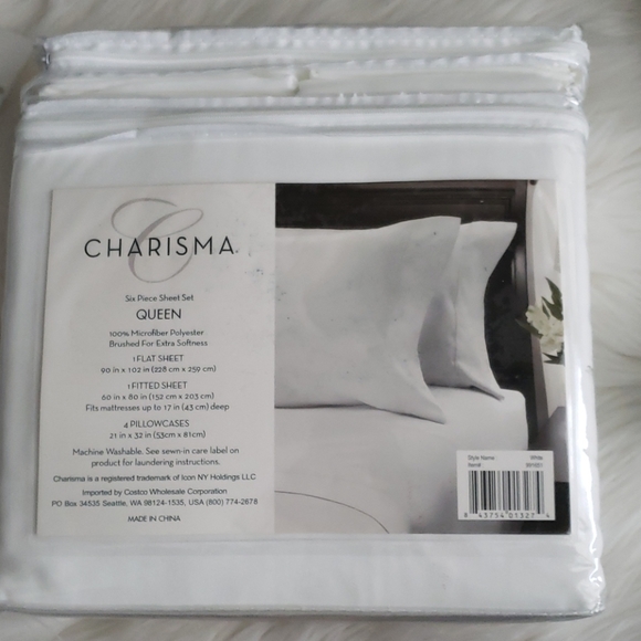 Charisma | Bedding | Charisma Six Piece White Soft Sheets Set King ...